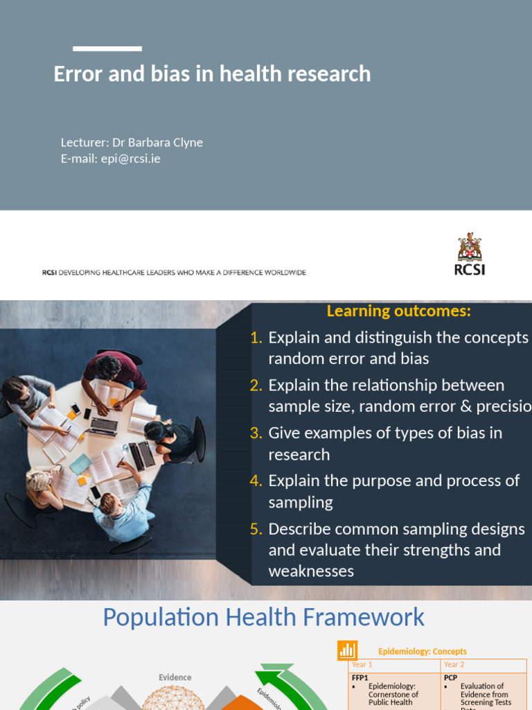 Error Bias and Sampling - DEM | PDF | Sampling (Statistics) | Observational Error