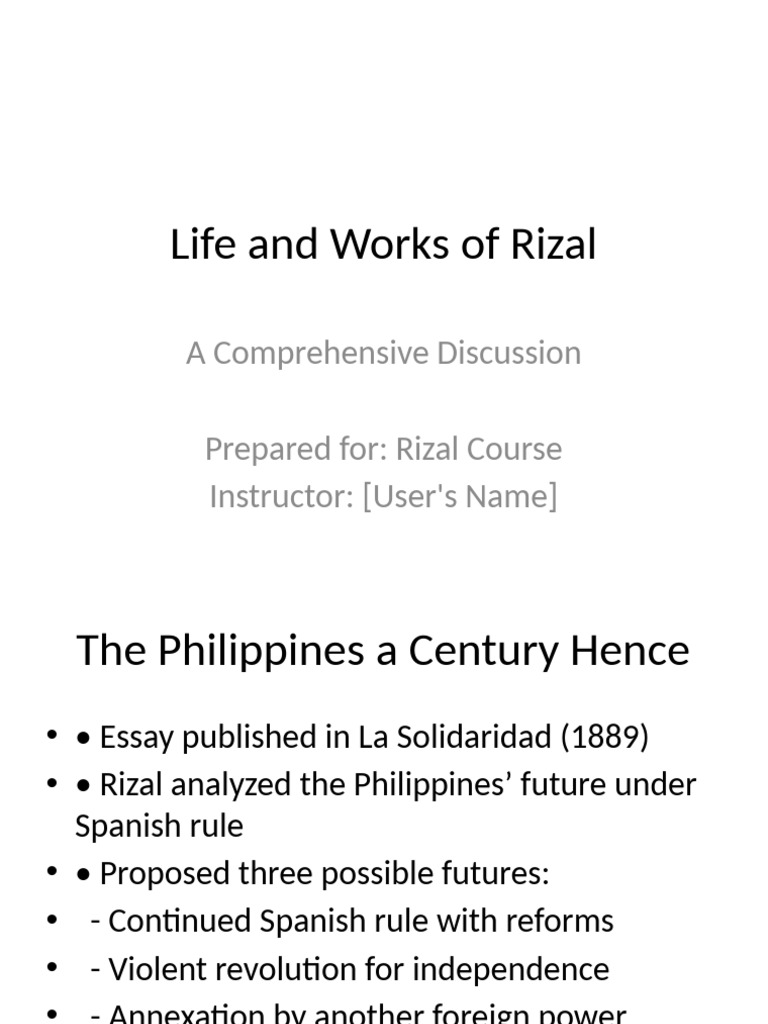 Life and Works of Rizal | PDF