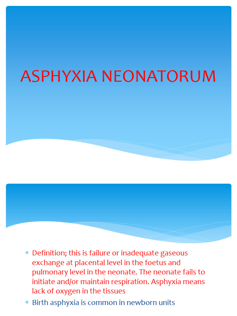 3. Asphyxia Neonatorum | PDF | Medical Specialties | Diseases And Disorders