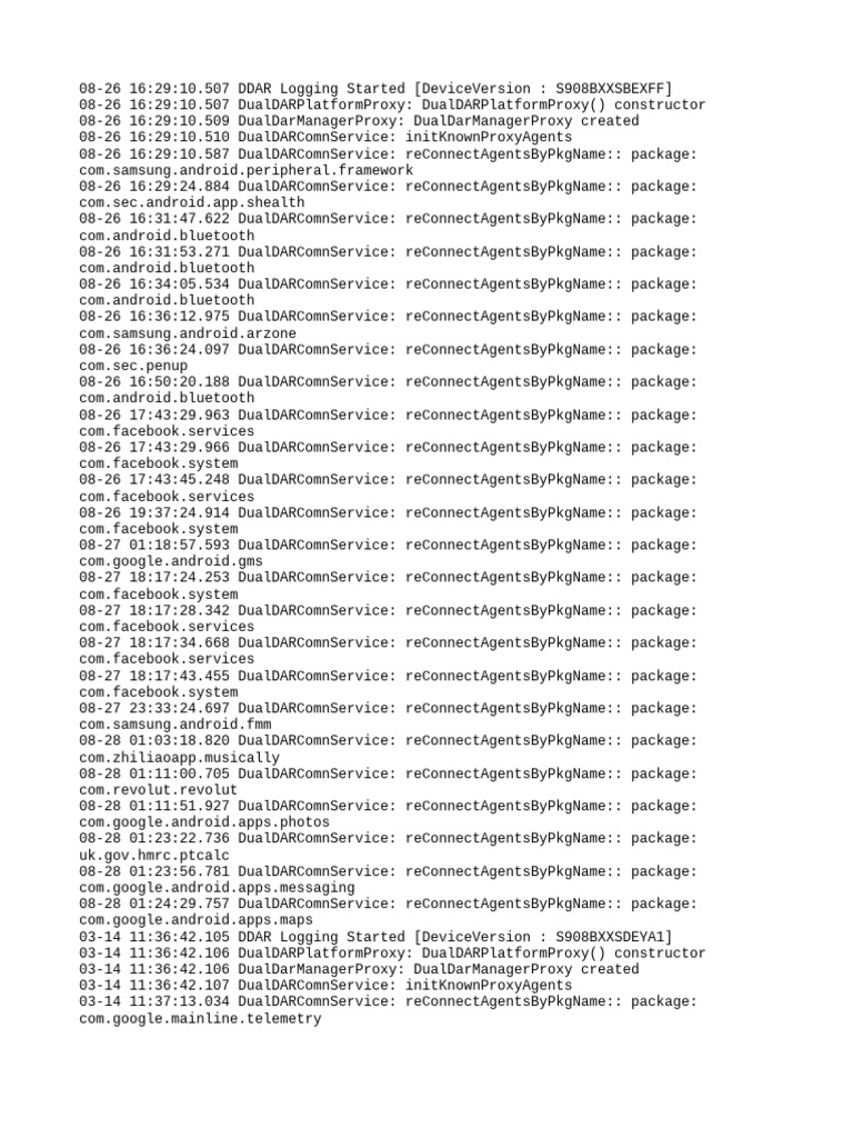 Ddar FW Log | PDF