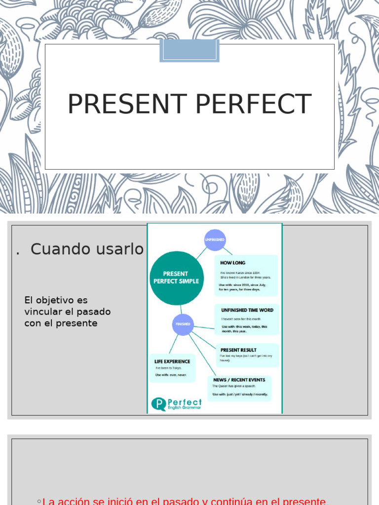 Comprensión lectora en presente perfecto | PDF | Sintaxis | Gramática