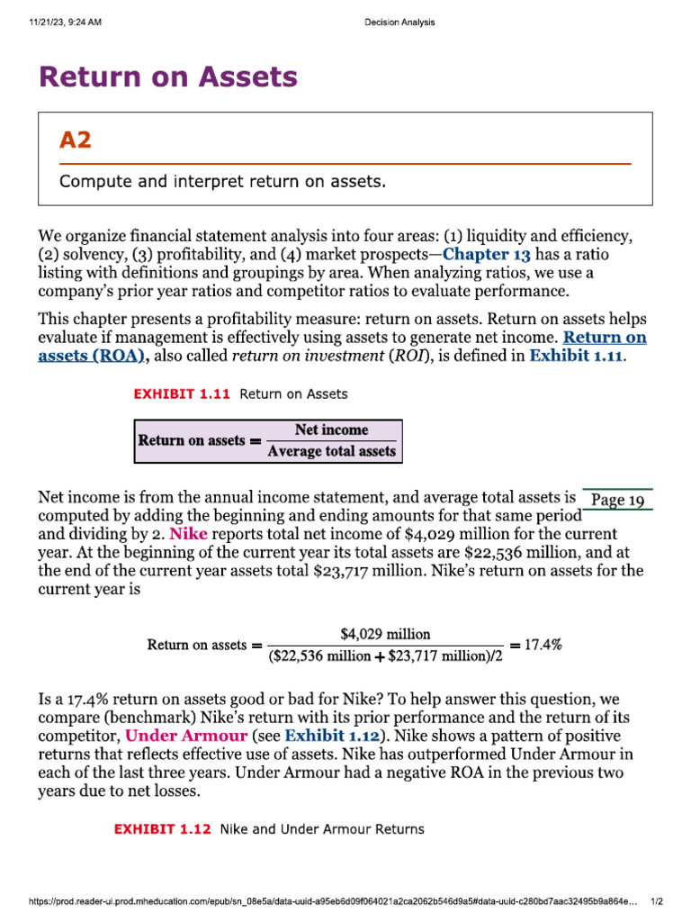 A2 Return On Assets | PDF