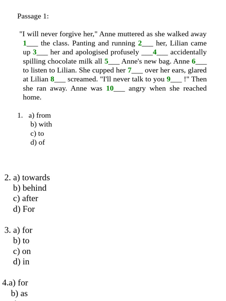 TCS CLOZE TEST PRACTICE V2-1 | PDF | Cruelty To Animals