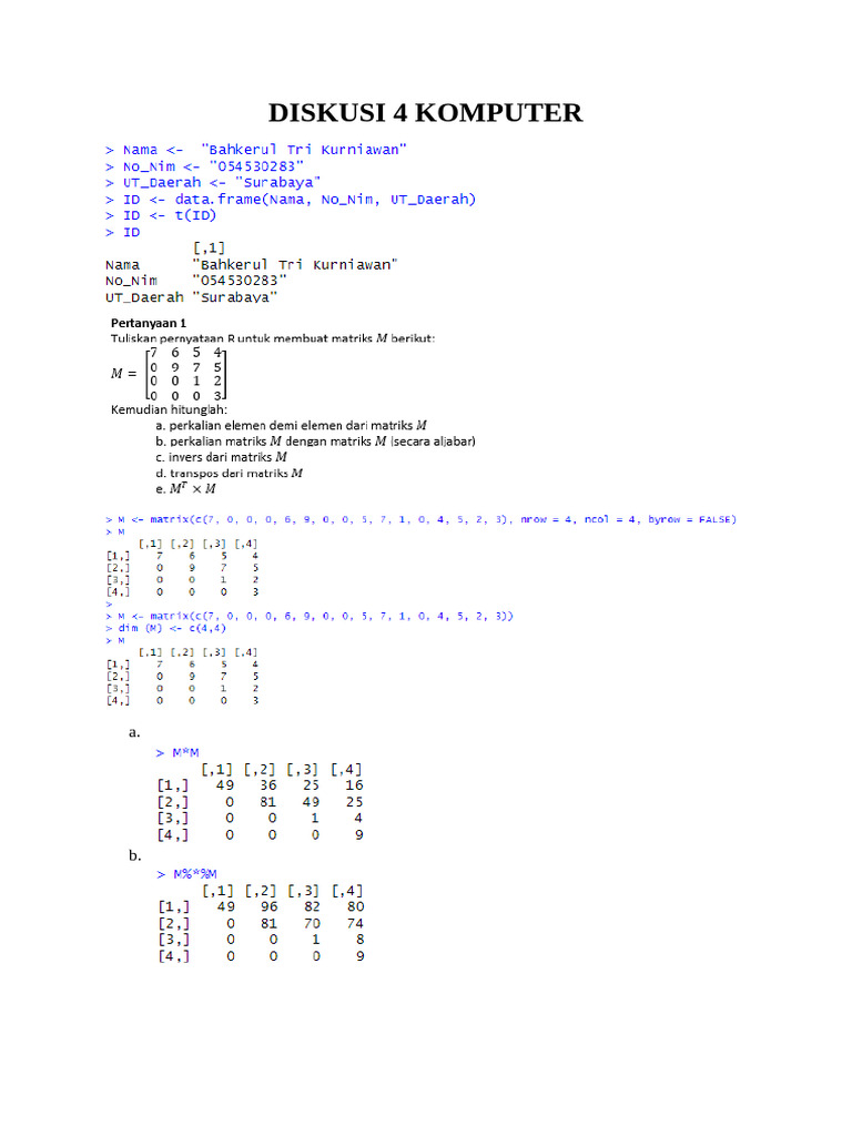 Diskusi 4 Komputer | PDF