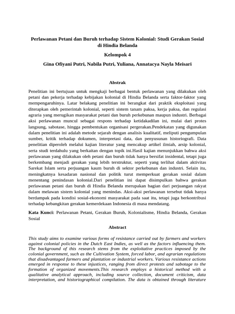 Kelompok 4 Sejarah Sosial Indonesia UTS | PDF