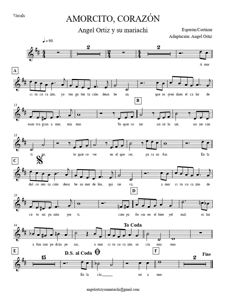 Amorcito, Corazón VOZ | PDF