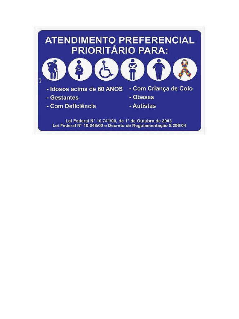 Aviso de Atendimento Prioritário | PDF