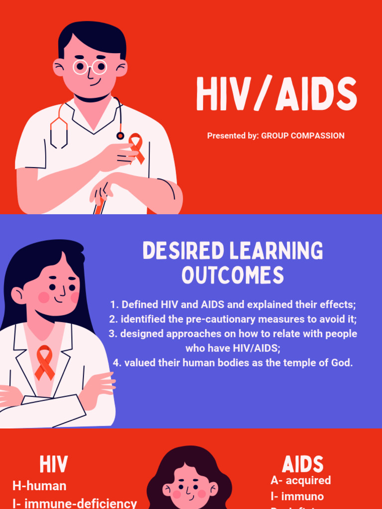 Colorful Vibrant Illustrative HIVAIDS Awareness Health Program ...