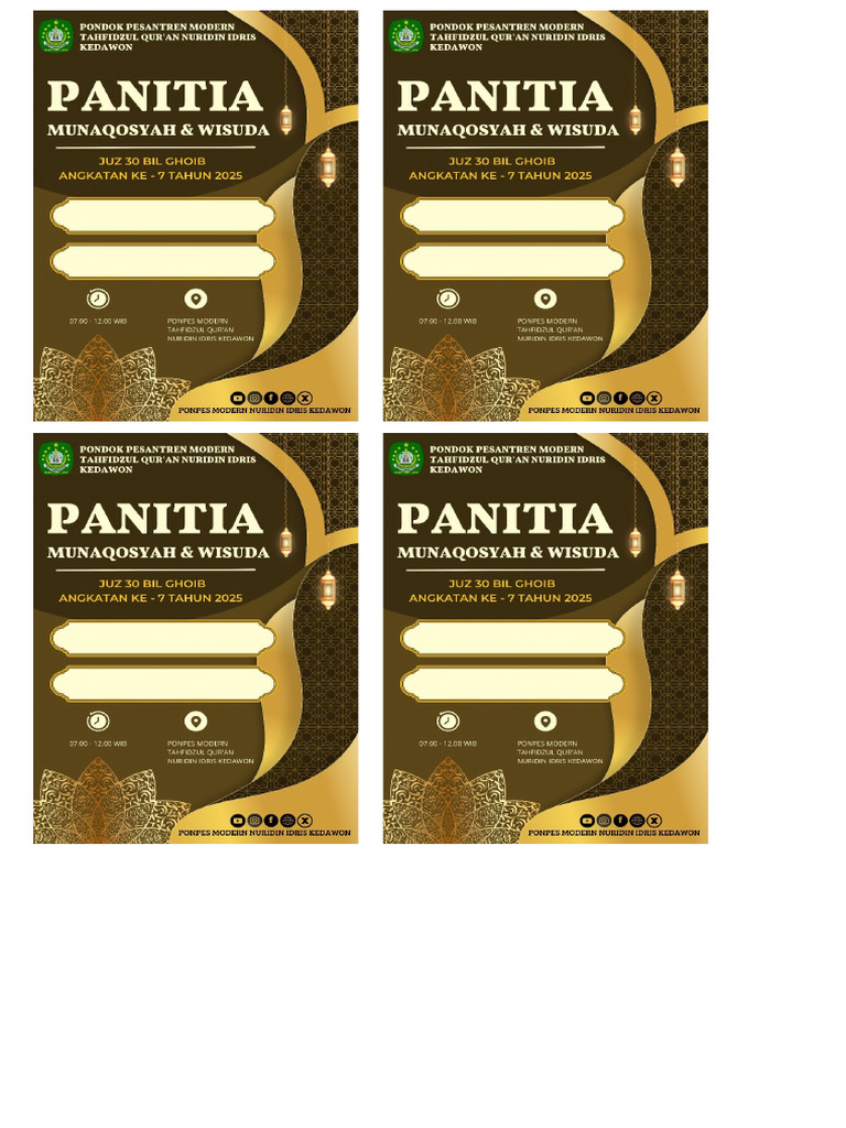 Co-Card Panitia Munaqosyah 2025 | PDF