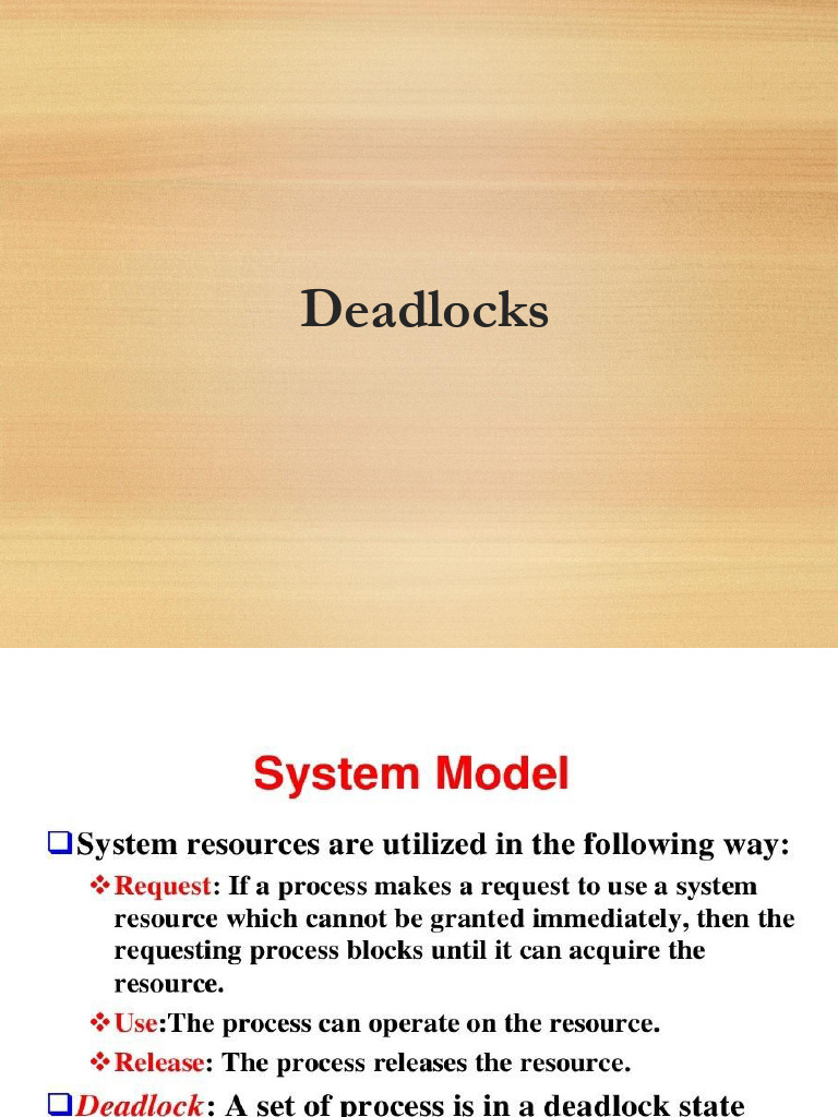 CH 2 Process and Process Management (Deadlocks) | PDF