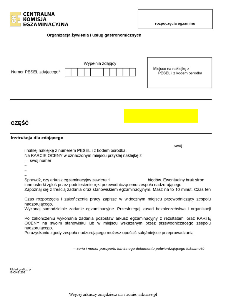 Hgt12 2025 Styczen Egzamin Zawodowy Praktyczny | PDF