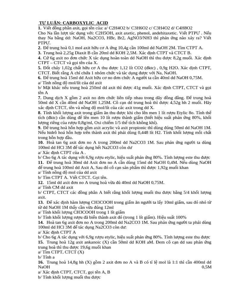 Cacboxylic Axit | PDF