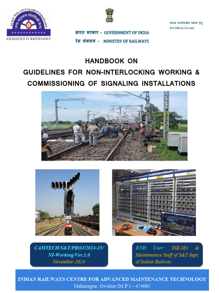 Handbook On Guidelines For Non Interlocking Woring Approved Copy ...