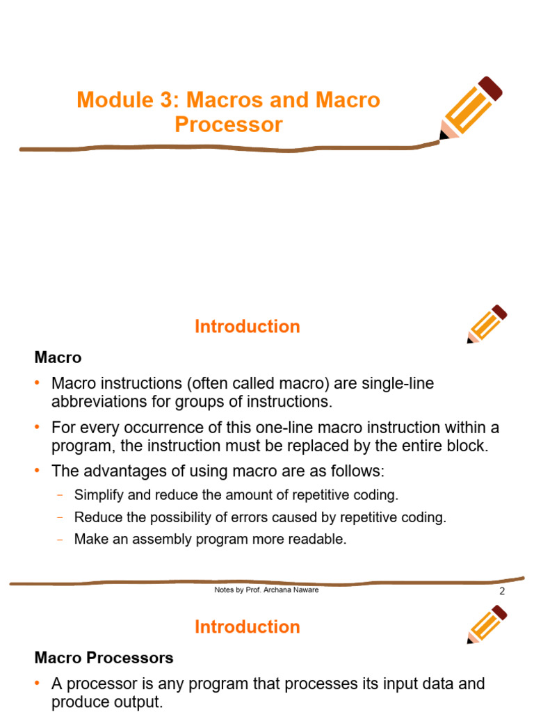 Module 3 | PDF | Assembly Language | Macro (Computer Science)