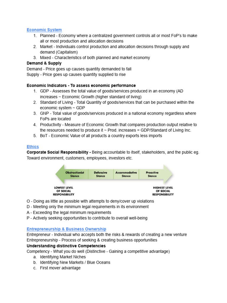 Overview of Economic Systems and Management | PDF | Strategic ...