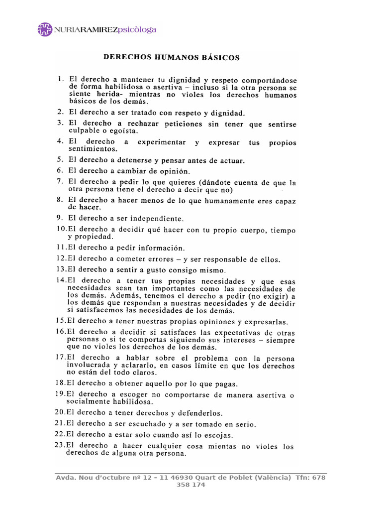 derechos basicos | PDF
