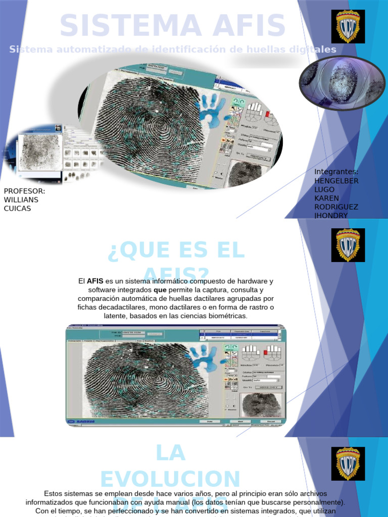 Sistema Afis | PDF | Huella dactilar | Informática