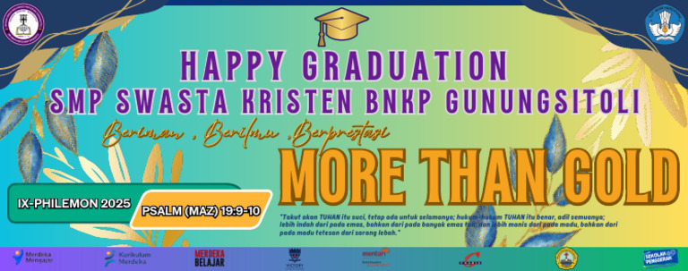 Happy Graduation Smp Swasta Kristen Bnkp Gunungsitoli (1) (2) | PDF