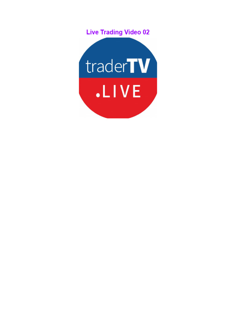 Live Trading Video 02 | PDF