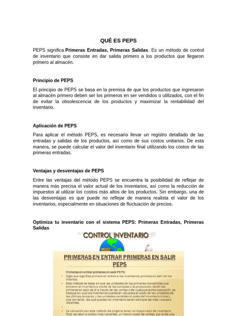 1 Tema Metodo Peps, Ueps | PDF | Toma de decisiones | Economias