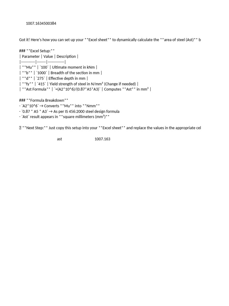 Ast Calculation | PDF