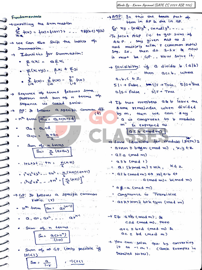 Karan Agrawal's GATE CS Notes PDF | PDF