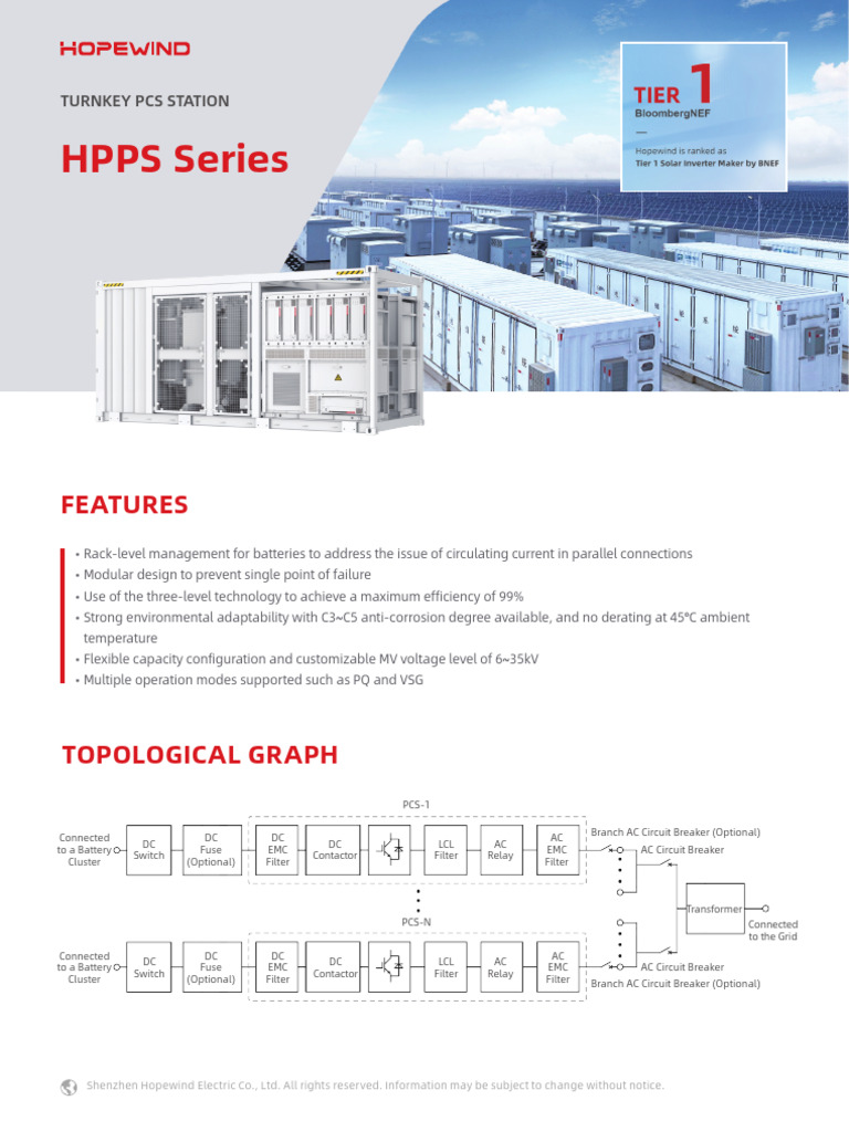 EN - HPPS Series Turnkey PCS Station Datasheet V2.6 | PDF | Alternating ...