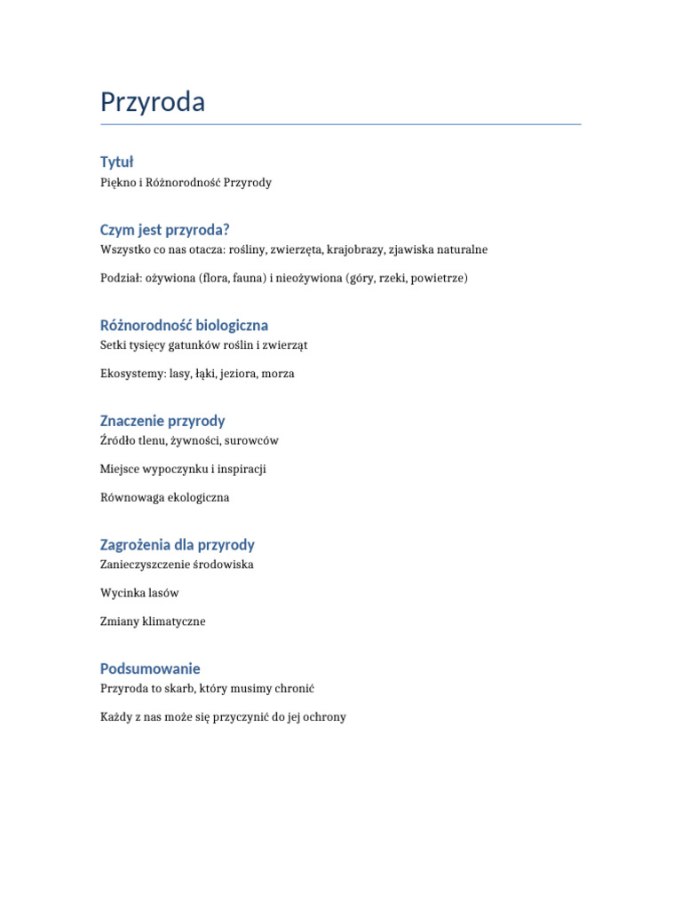 Przyroda | PDF