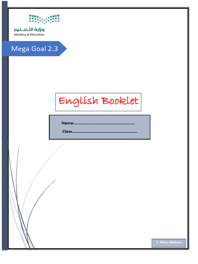 Booklet Mega Goal 2.3 Maha Mohsen 1445 | PDF | Plural | Morphology