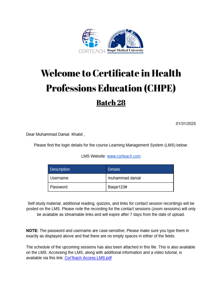 Chpe Course Activity For Pakistan | PDF