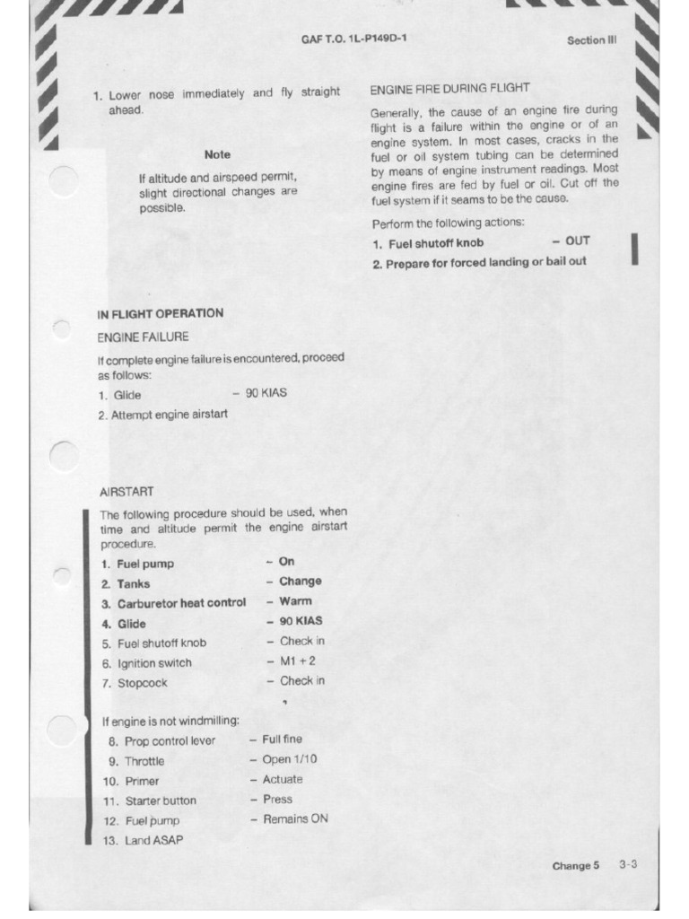 12 - Focke-Wulf FWP-149D Flight Manual (Excerpts) - Rel | PDF