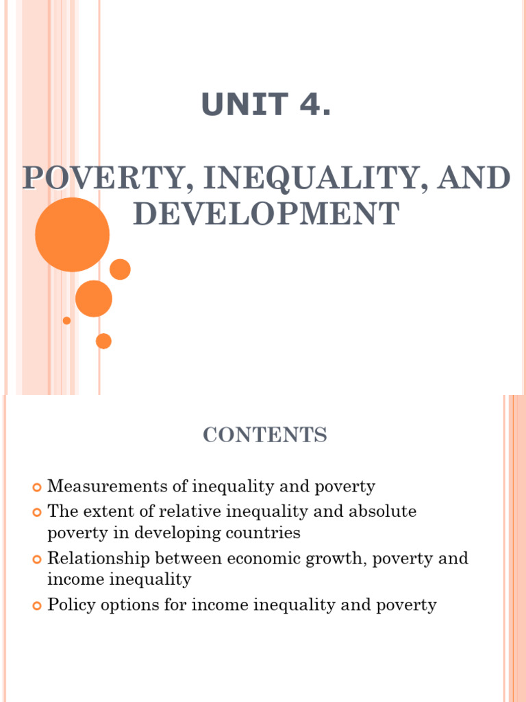 4. Poverty and Inequality | PDF | Income Distribution | Economic Inequality