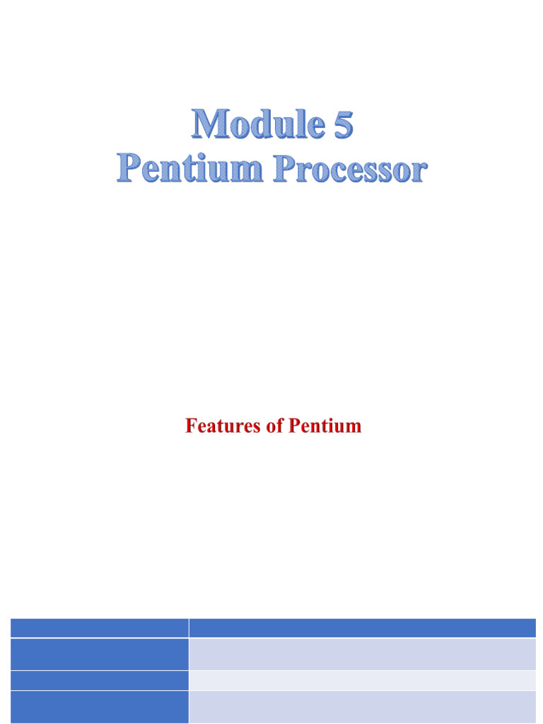 Module 5 Pentium Processor - 250408 - 092821 | PDF | Cpu Cache ...