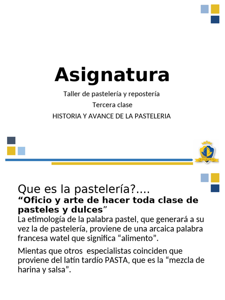 3° Clase Taller de Pasteleria y Reposteria. | PDF | Confitería | Postres