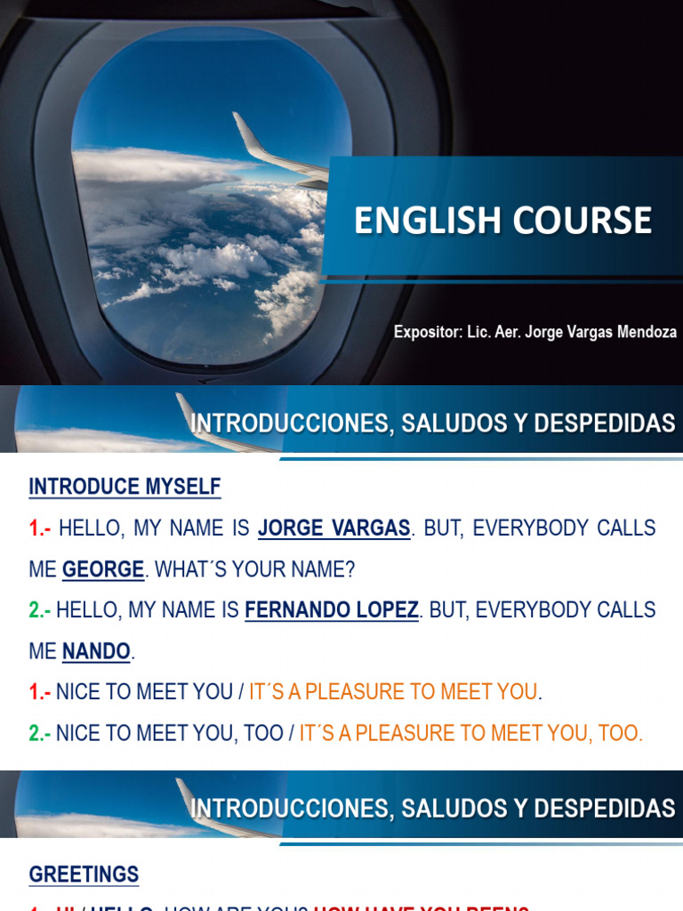 English Course: Introductions & Basics | PDF