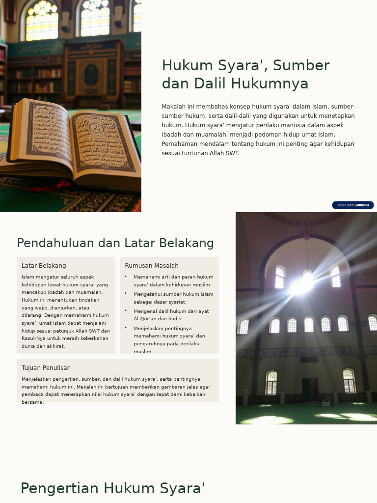 Sumber dan Dalil Hukum Syara' | PDF