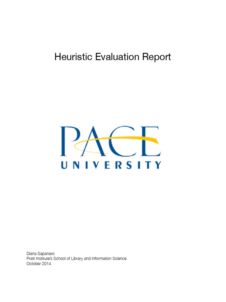 Heuristic Evaluation of Pace Library Website | PDF | Usability ...