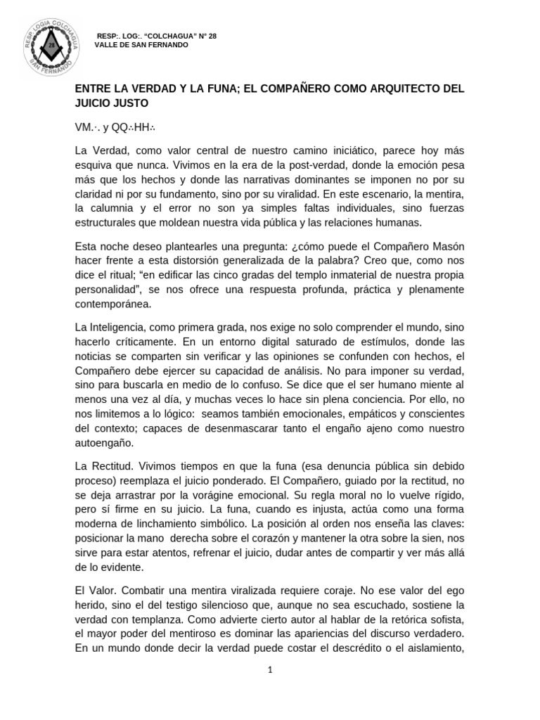 Entre La Verdad y La Funa, El Compañero y Las Cinco Gradas | PDF | Verdad