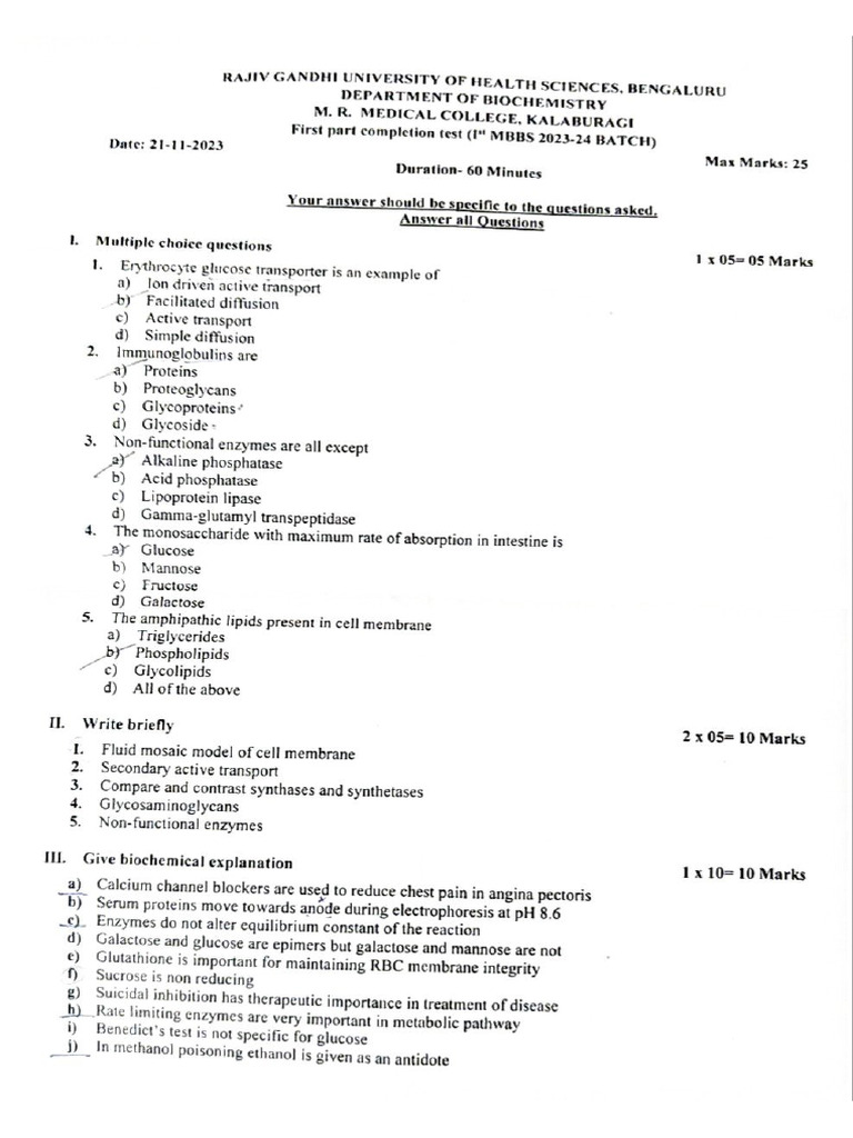 Biochemistty PCT | PDF