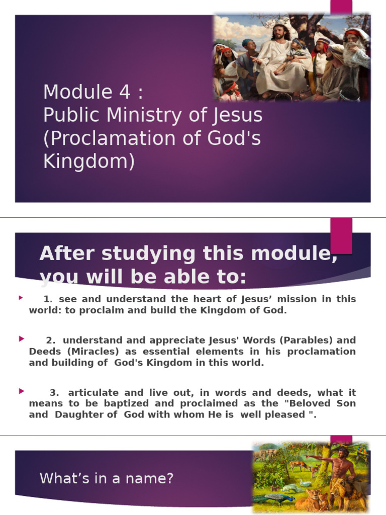 Jesus' Public Ministry: Proclaiming the Kingdom | PDF | Jesus ...