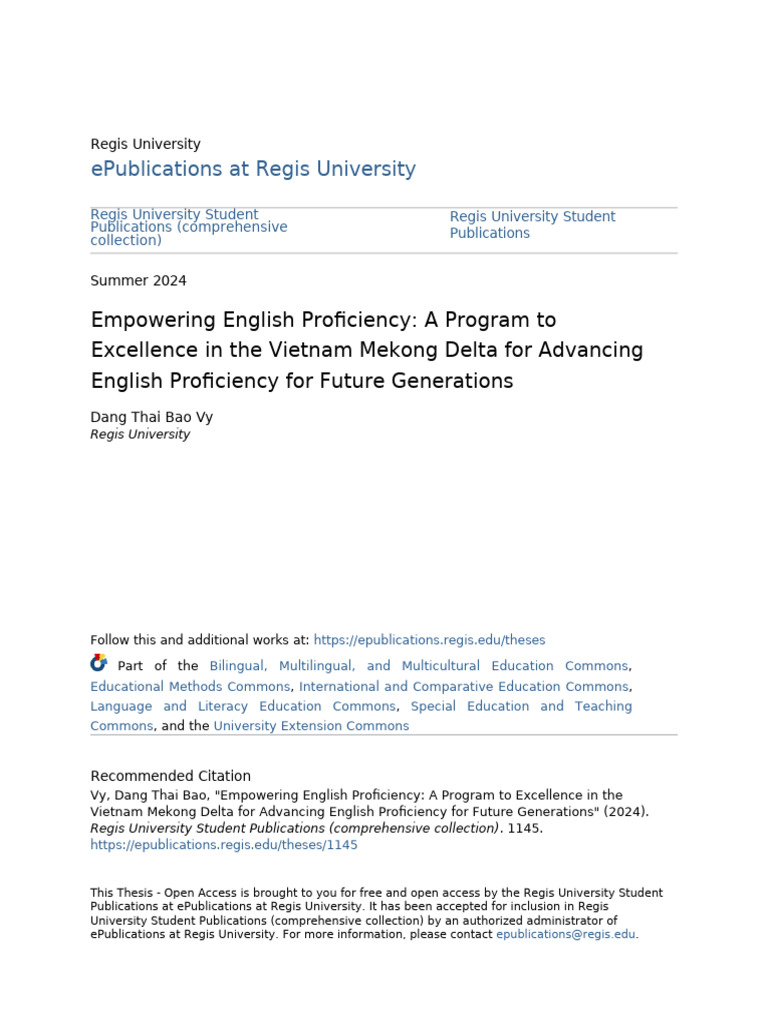 Empowering English Proficiency in Vietnam | PDF | Teachers | English As ...