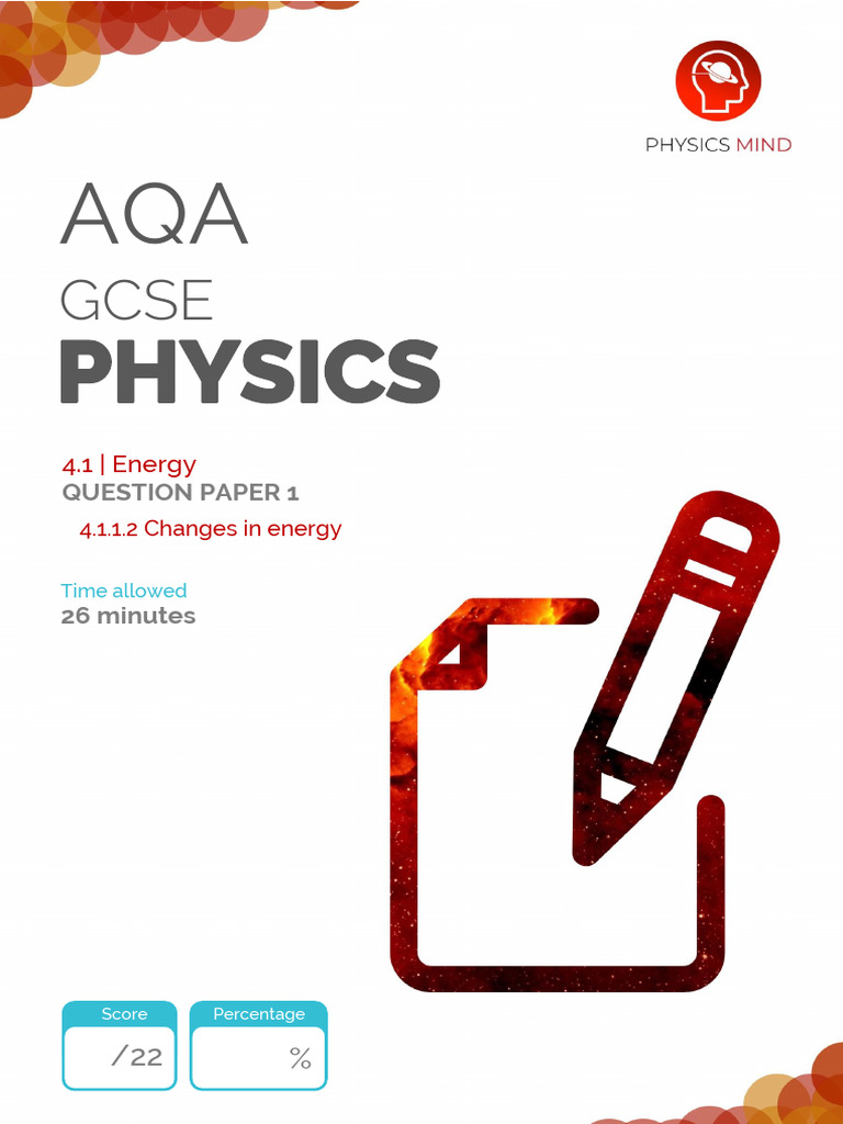 GCSE Physics Energy and Motion Questions | PDF | Force | Mass