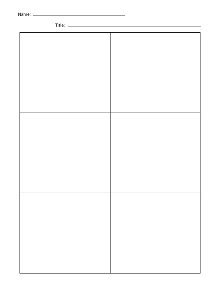 Printable Storyboard Template PDF | PDF