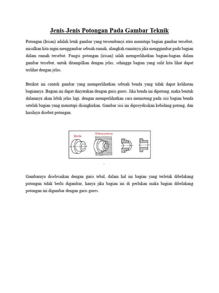 Jenis - Jenis Gambar Potongan | PDF
