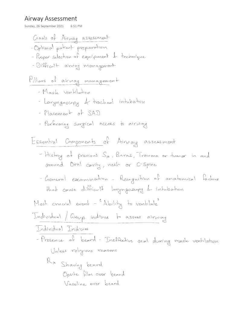 Airway Assessment | PDF