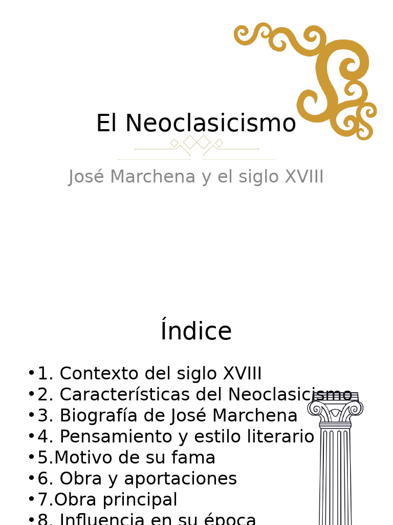 Jose Marchena Neoclasicismo.pptx Aroa | PDF | Lucrecio | Era de iluminacion