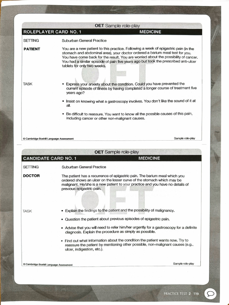 OET Speaking | PDF