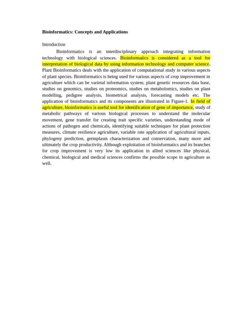 Bioinformatics Notes Unit1 | PDF | Bioinformatics | Protein Data Bank