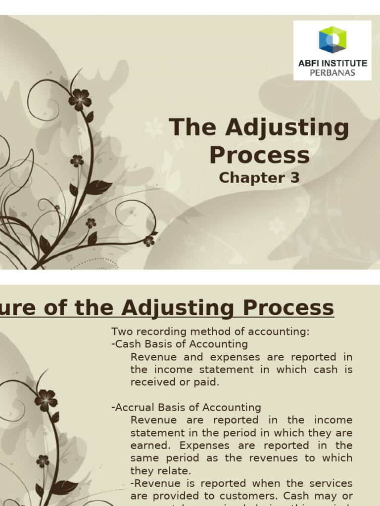 Chapter 3 - Adjusting Process | PDF | Expense | Deferral