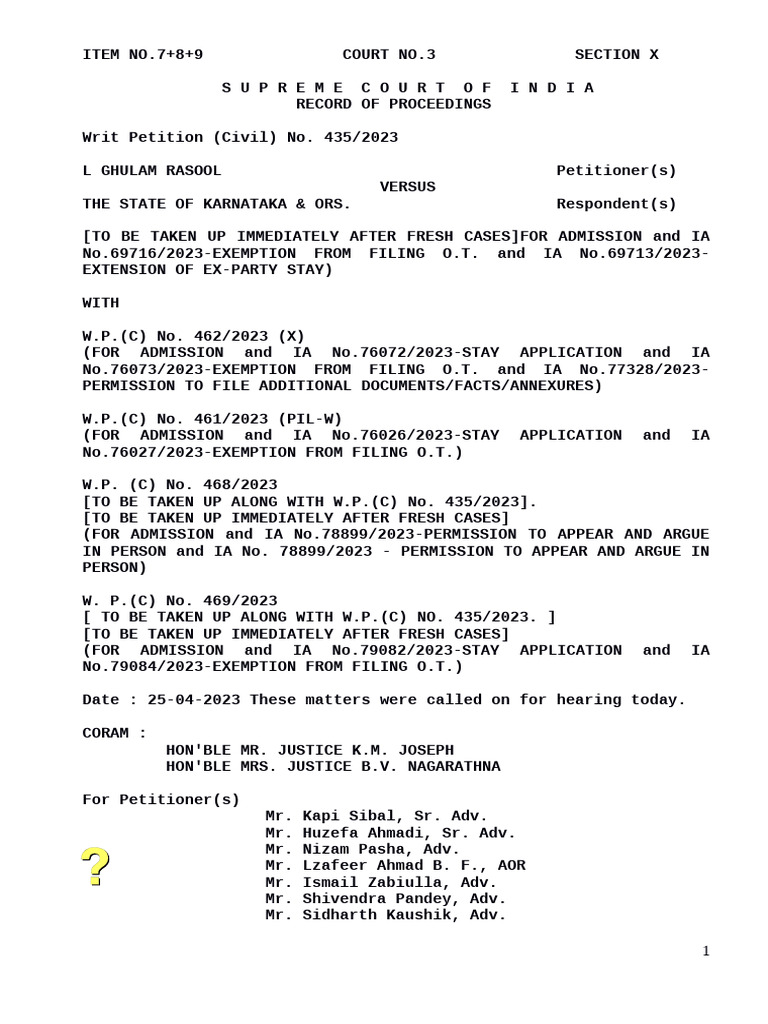 Writ Petition (Civil) 435 - 2023 (25-04-2023) | PDF | Judiciaries ...